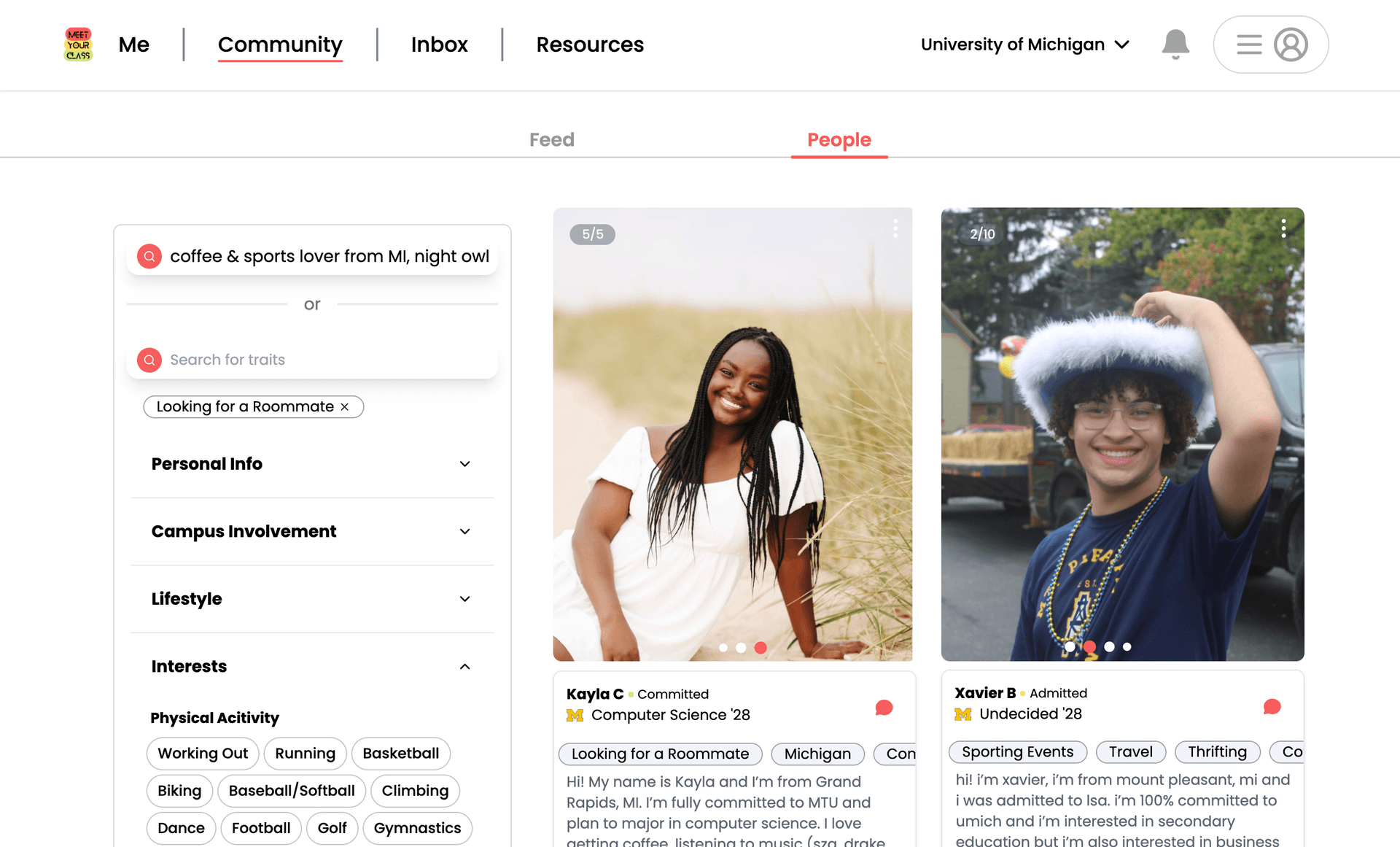 MeetYourClass | Community & College Roommate Finder